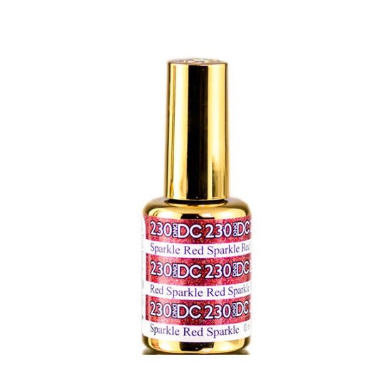 DND DC Gel #230 Sparkle Red Mermaid, 0.5 fl oz | LA Nail Supplies