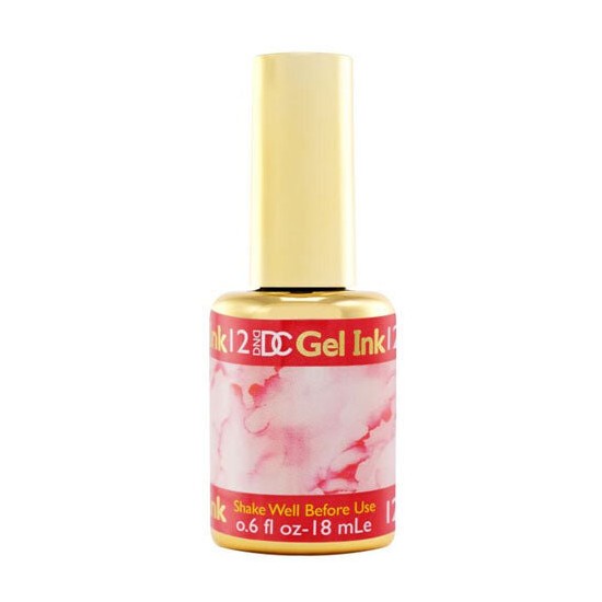 DND Gel Ink Marble Burgundy #12, 0.5 fl oz | LA Nail Supplies