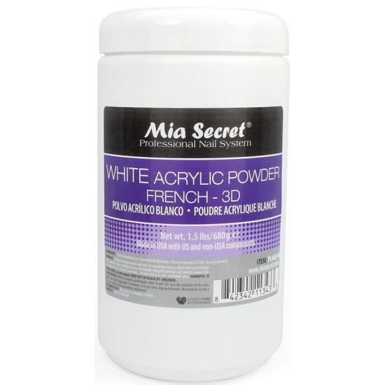 Mia Secret White Acrylic Powder, 1.5 lbs | LA Nail Supplies