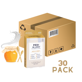 Voesh Pedi In A Box Ultimate Milk & Honey 6 Step, 30pc Case | LA Nail ...