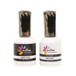 Nitro Gel Base & Top Coat Duo, 0.5 fl oz | LA Nail Supplies
